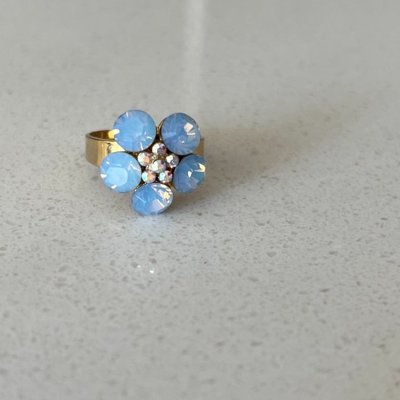 Jewelry | Blue Flower Ring | Poshmark